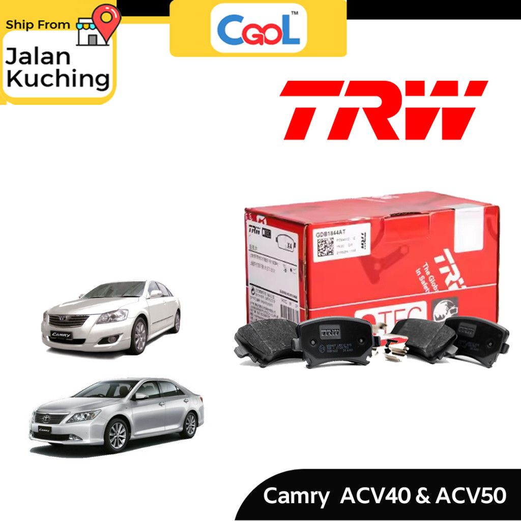 TRW Toyota Camry ACV40 ACV41 ACV50 ACV51 ผ้าเบรคหน้าและหลัง | Shopee ...