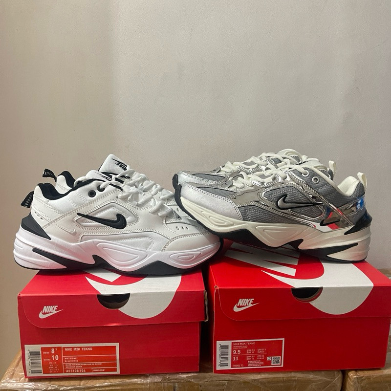 M2K Tekno White Black and Silver Black (ชายและหญิง) | Shopee Thailand