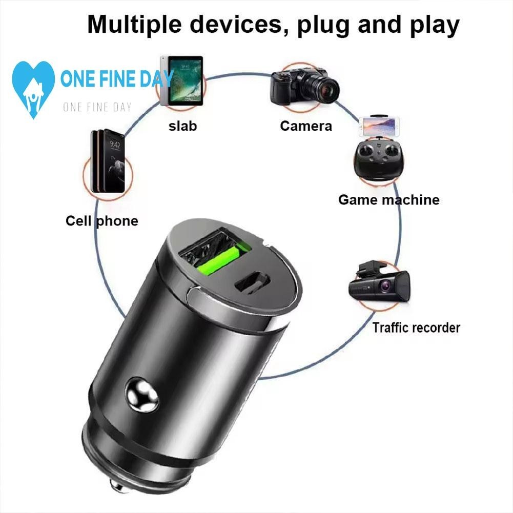 Type-c Pd 30w ชาร์จเร็วสุดชาร์จในรถยนต์ Usb ที่มองไม่เห็น Z9 | Shopee Thailand