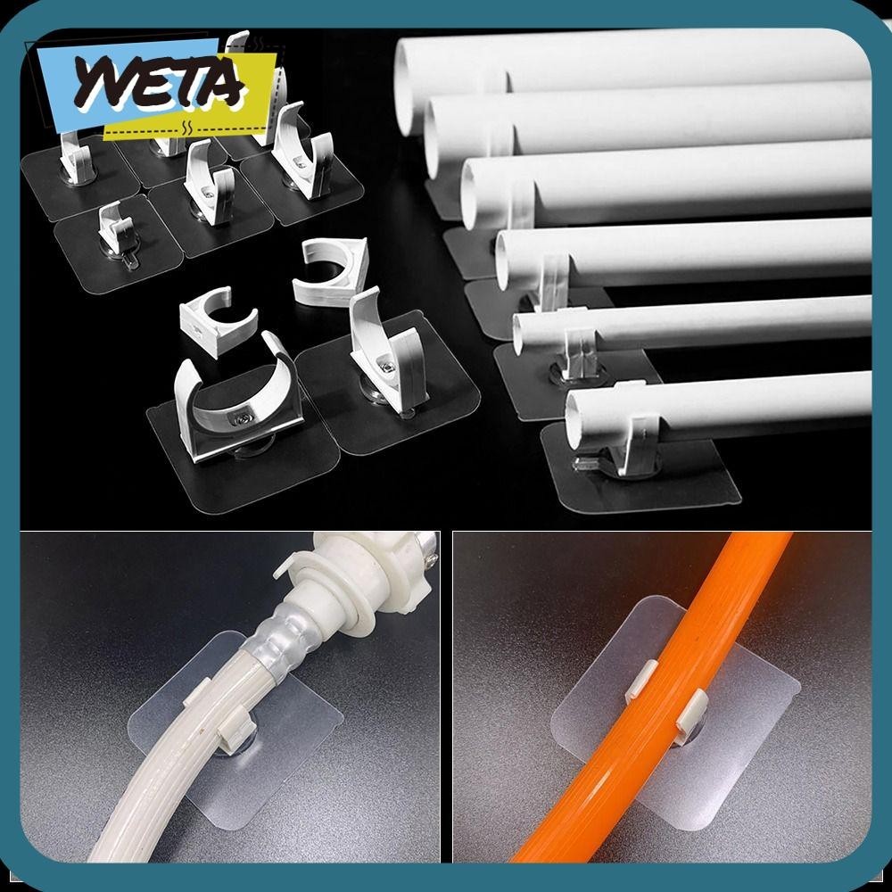 Yveta 1/5 ชิ้น Self-กาวท่อ Clamp,สวนชลประทานรดน้ําอะแดปเตอร์ผู้ถือท่อน้ํา,Punch-ฟรี 16/20/25/32 ...