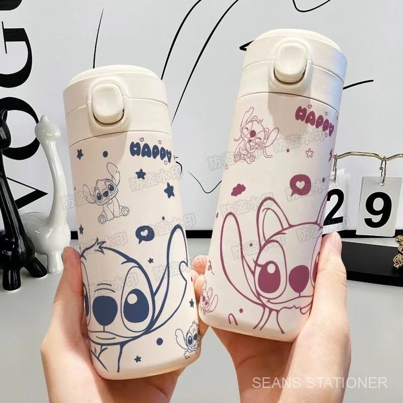 Shi Di Tsai คู่การ์ตูนน่ารักกระติกน้ำใส่ถั่วแบบพกพาสำหรับนักเรียน INS 304มูลค่าสูงสแตนเลส aq3f ...