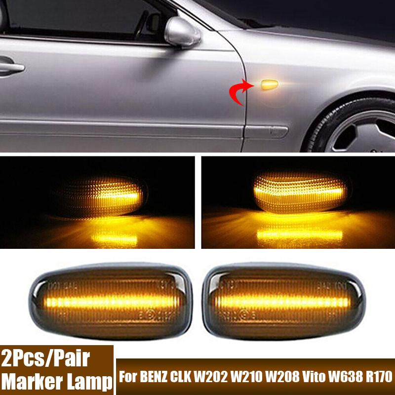 Led Side Marker Blinker Light 2 ชิ้น/คู่ซ้ายและขวาด้านหน้าด้านข้าง Led ...