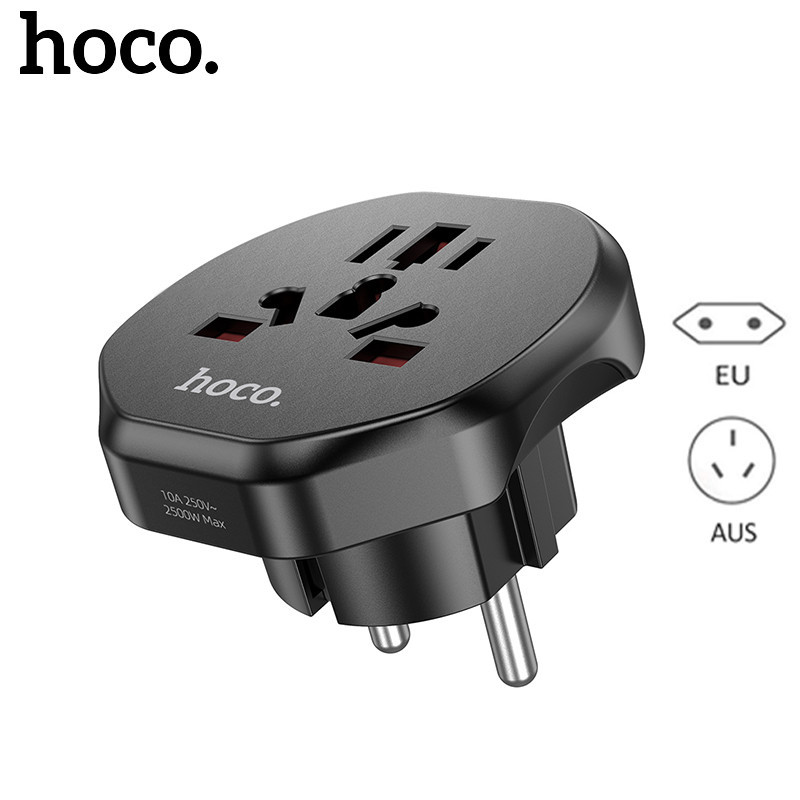 Hoco AC6 Universal ปลั๊กแปลง Travel Adaptor มัลติฟังก์ชั่น All-in-one ...