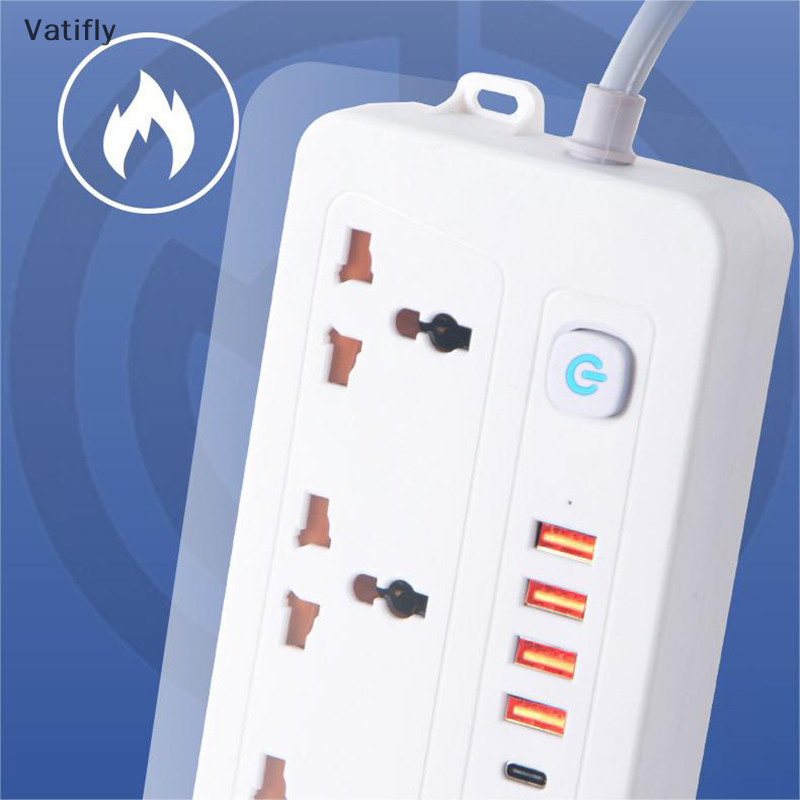 ใหม่ 2/3 Outlets Universal Power Strip 6 พอร์ต USB Charger Power Strip ...
