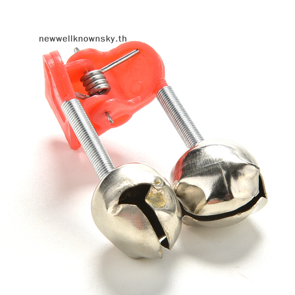 ใหม่ 20X สีแดงคลิปพลาสติกร้อน Double Rod Bite Alarm Fishing Bells แหวน ...