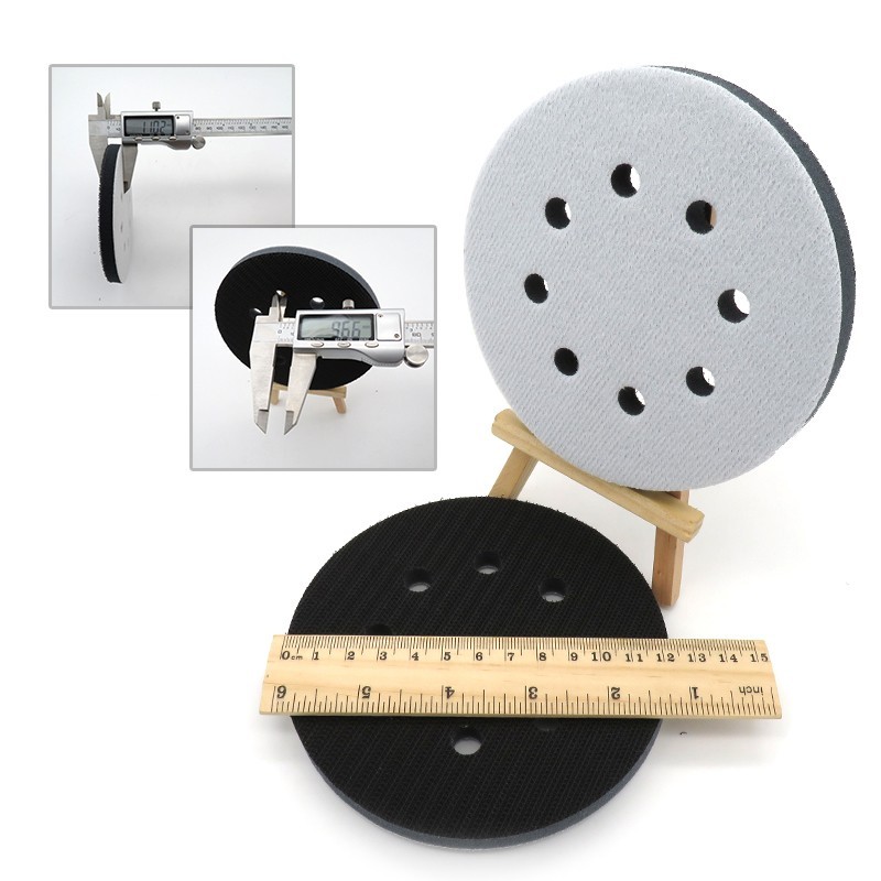 5 นิ้ว 8 หลุม Soft Interface Sanding Polishing Disc แผ่นป้องกัน Backing ...