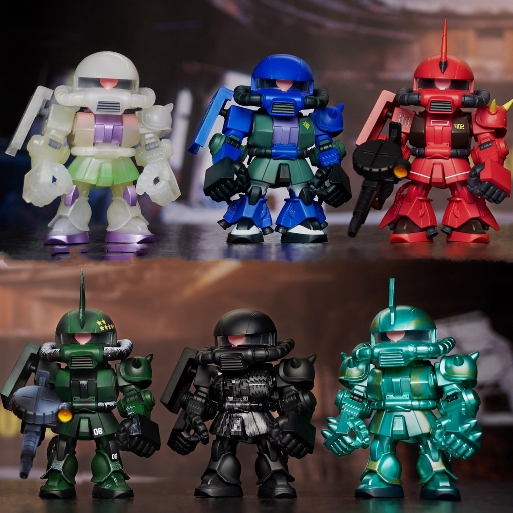 ของแท้ Bandai QMSV mini Zhagu กล่องปริศนารุ่นที่สอง Gundam ตกแต่ง ...