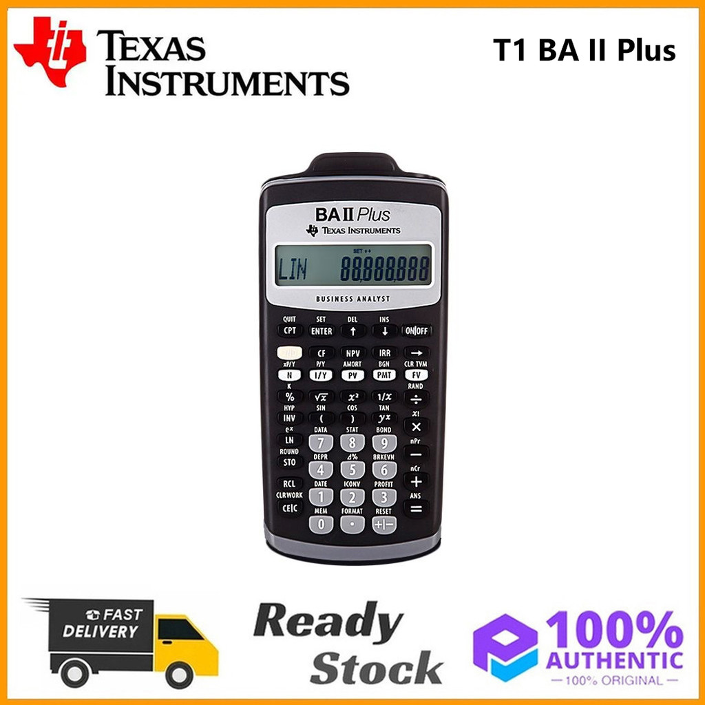 เครื่องคิดเลขการเงิน Texas Instruments TI BA II Plus (CFA) | Shopee ...