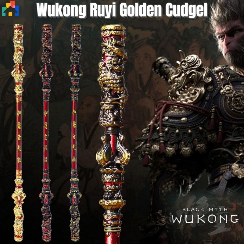 22 ซม.ตํานานสีดํา: Wukong Ruyi Golden Cudgel Monkey King ตํานานจีนโลหะผสมโลหะรุ่นเกมอุปกรณ์ต่อ ...