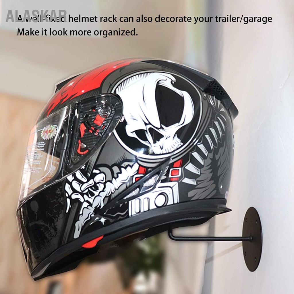 ALASKAR ที่วางหมวกกันน็อคมอเตอร์ไซค์ ไม้แขวนเสื้อ ชั้นติดผนัง หมวก เบ็ด ...