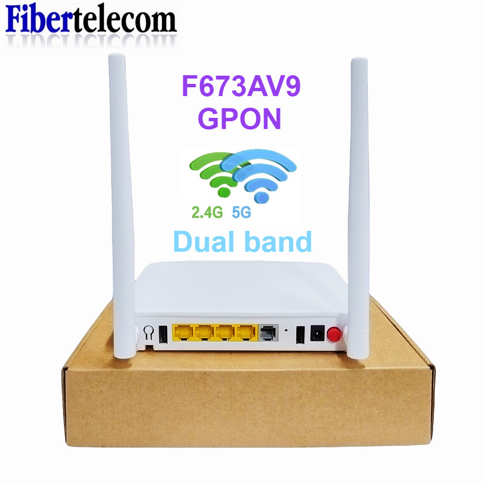 F673av9 Dual band 4GE+2usb 2.4G-5G WIFI ONU Gpon Fiber modem FTTH ONT ...