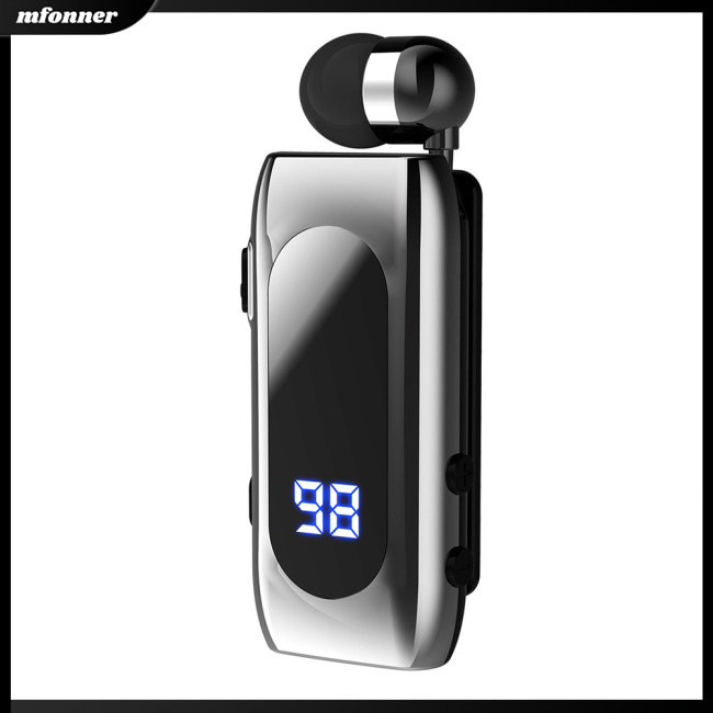ใหม่ K55 Mini ชุดหูฟังไร้สาย Retractable ธุรกิจ Lavalier หูฟัง LED จอ ...