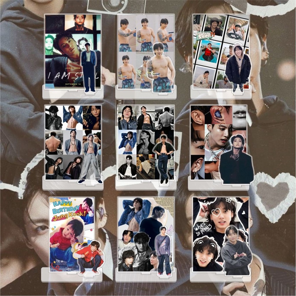 Kpop JK Solo อัลบั้มใหม่อะคริลิคคู่ใส่เครื่องประดับเดสก์ท็อปแบบยืน ...
