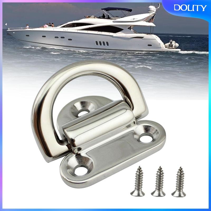 [dolity] 2 ชิ้น Pad Eye D พร้อมสกรู Heavy Duty Smooth Boating ฮาร์ดแวร์ ...