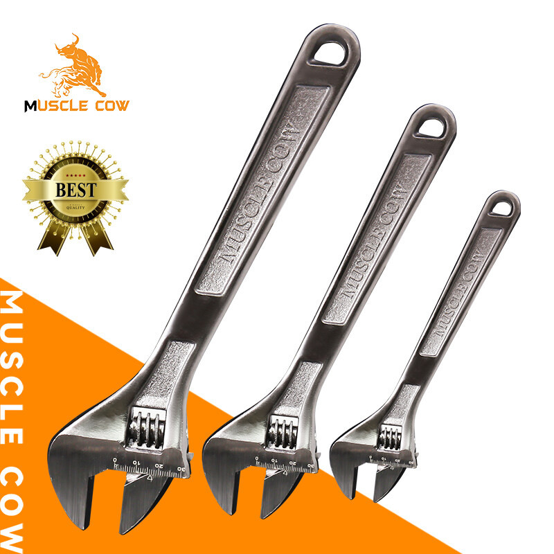 MUSCLE COW ประแจเลื่อน ประแจแหวนปากตาย ขนาด 8/10/12 นิ้ว (Adjustable ...