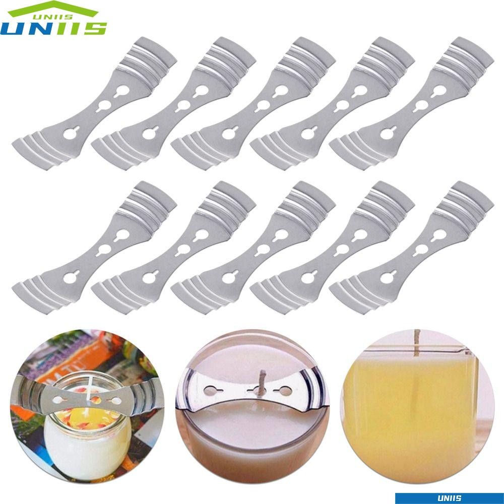 Uniis 10 ชิ้นเชิงเทียนไส้ตะเกียงทําอุปกรณ์คลิปไส้ตะเกียงสามรูแฮนด์เมด | Shopee Thailand