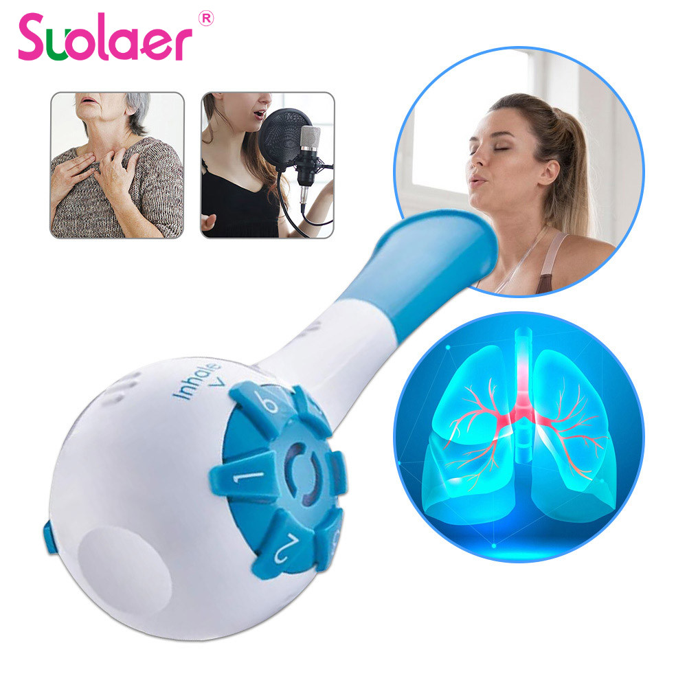 Suolaer Hand-Held Breathing Exerciser Trainer สําหรับ Drug-Free ...