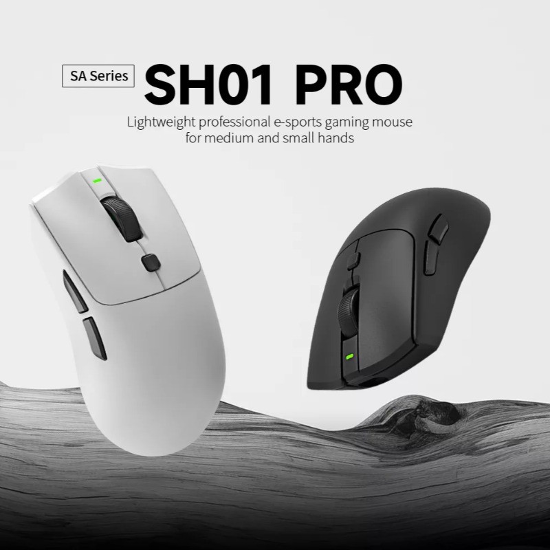 RAWM SH01 PRO Gaming Mouse Wireless 2.4G/Bluetooth/Wired PAW3950 8KHz ...