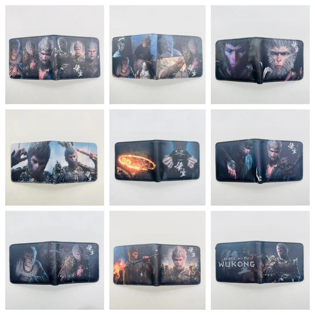 Wukong Kids 3D Cartoon Monkey King Wallet สำหรับเด็กชาย ทำจากหนังPU ...