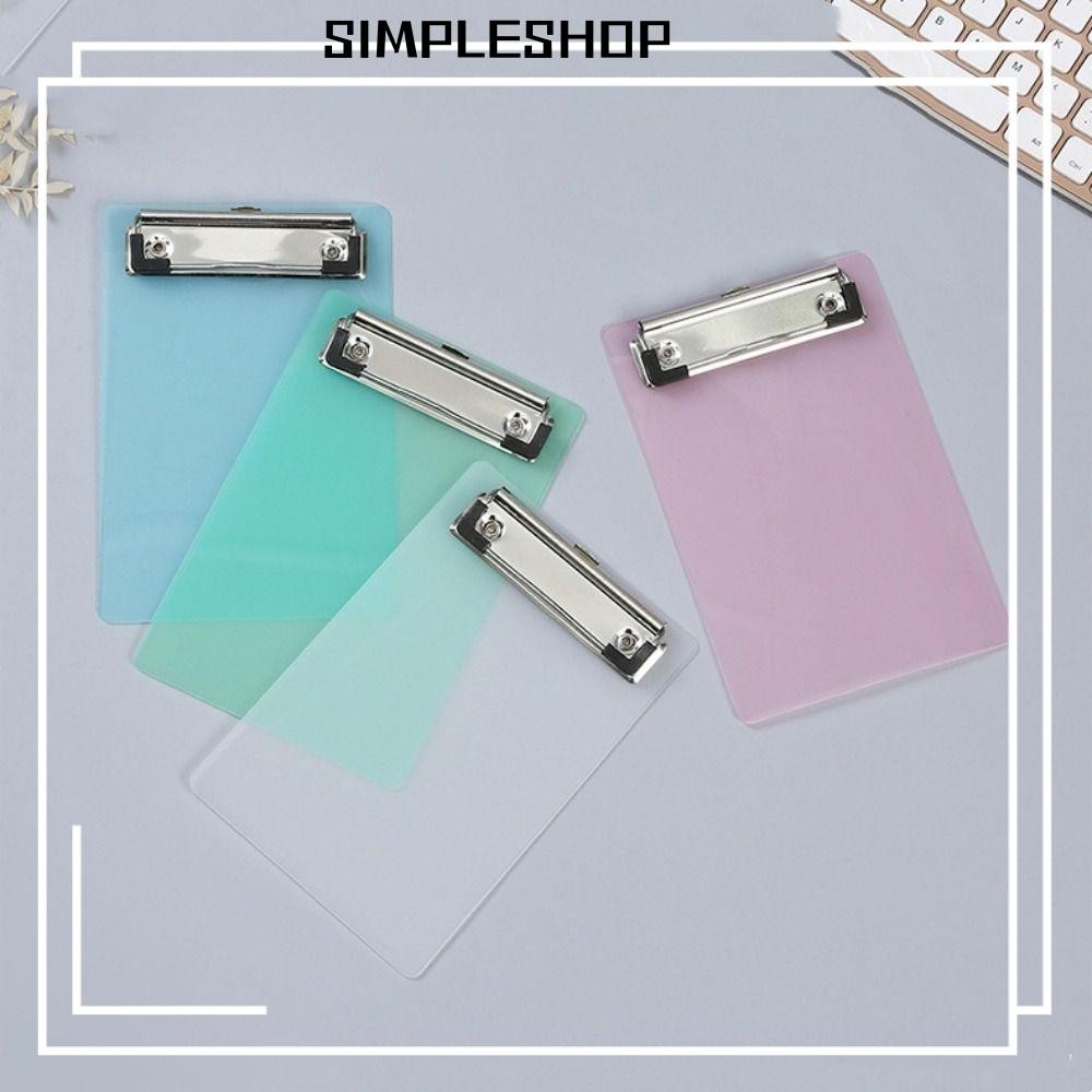 SIMPLESHOP คลิปบอร์ดขนาดเล็กกระดานคลิปหนีบกระเป๋าขนาดบันทึกขนาดเล็กกระดานคลิปพลาสติกสีสันสดใส ...