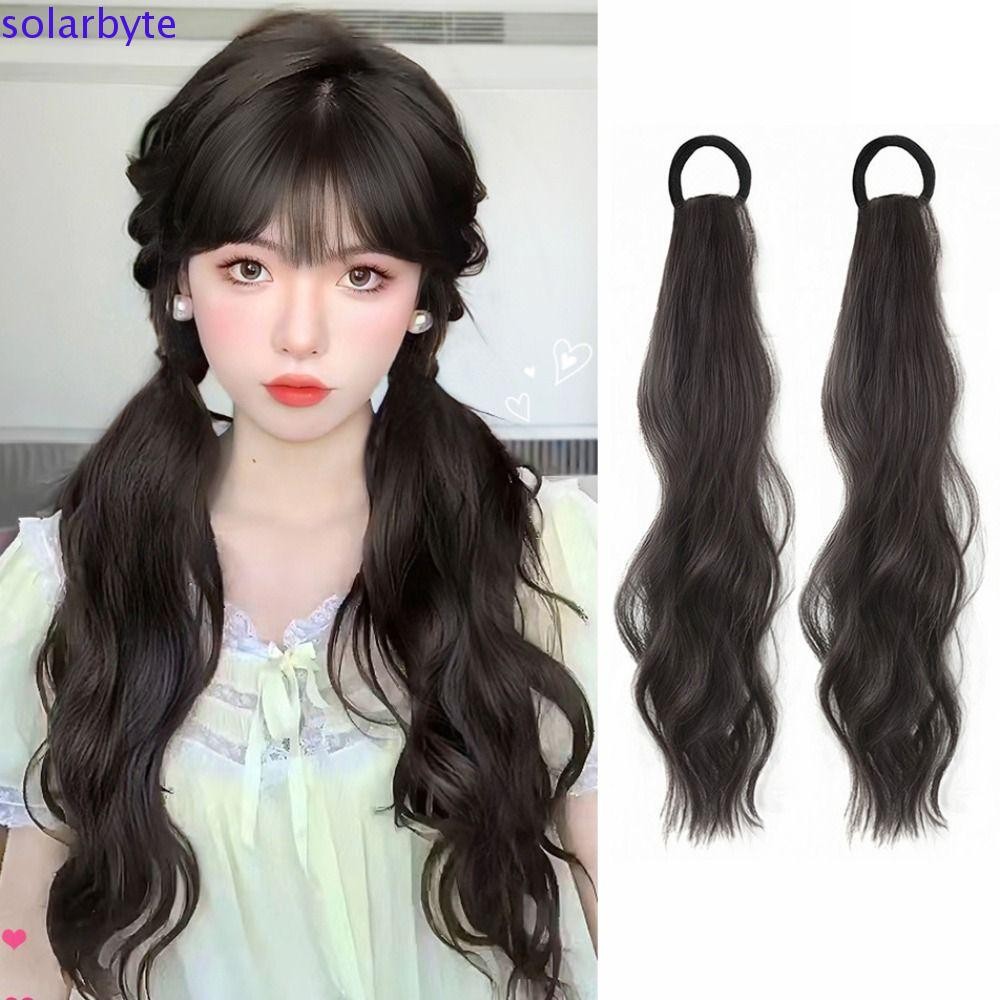 SOLARBYTE วิกผมทรงหางม้าคุณภาพสูงสำหรับผู้หญิง ออกแบบมาให้ดูธรรมชาติและเหมาะสำหรับคอสเพลย์ ...