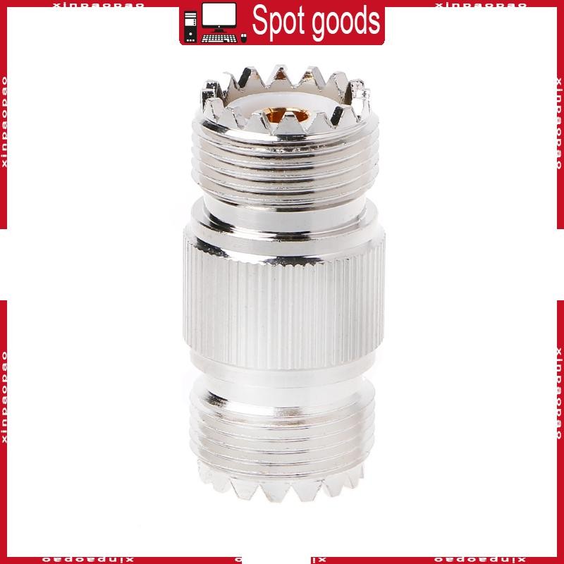 XI UHF PL-259 SO-239 หญิง UHF แจ็คหญิง RF อะแดปเตอร์ขั้วต่อตรงนิกเกิล | Shopee Thailand