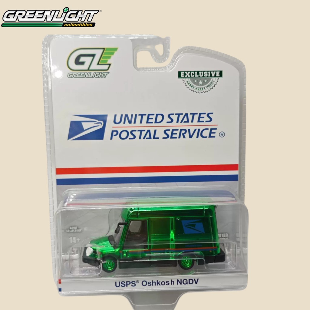 Greenlight USPS NGDV 1:64 รถเหล็ก Delivery Van Model – Chrome Green ...