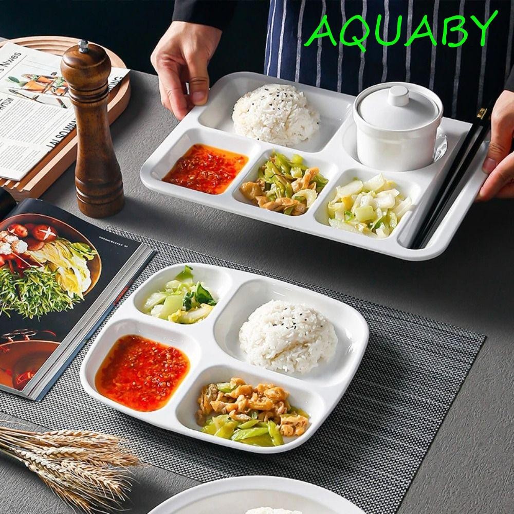 AQUABY Fast Food Tray, Multifunctional Multigrid Food Dinner Plate,แบ่ง ...