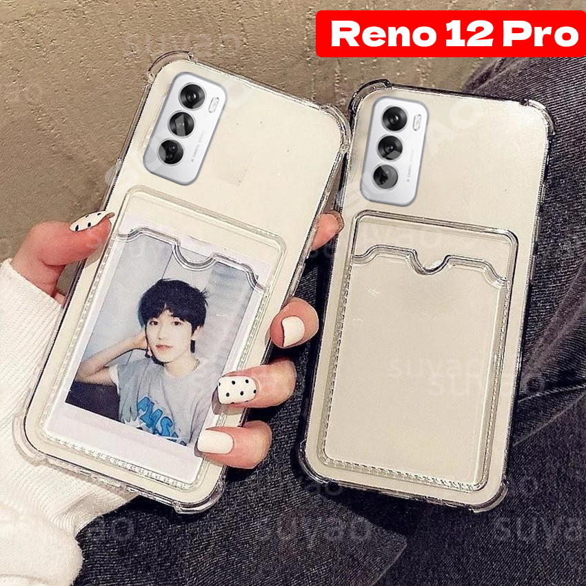 สําหรับoppo Reno 12 11 10 Pro 12Pro 11Pro F 12F 11F 5G 2024 เคสโทรศัพท์กันกระแทกโปร่งใสใสเรียบ ...