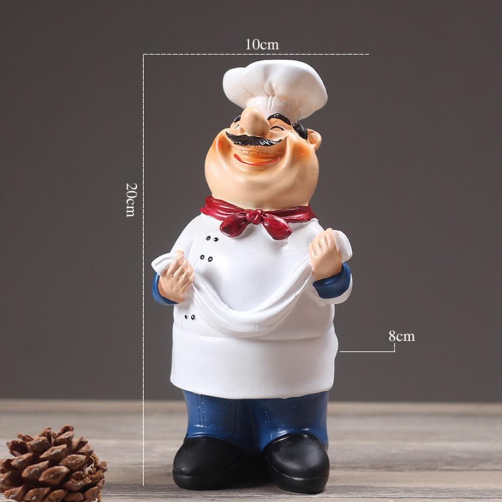 [besteffy1] 4 ชิ้น Chef Figurines Kitchen Decor Chef Figurines | Shopee ...