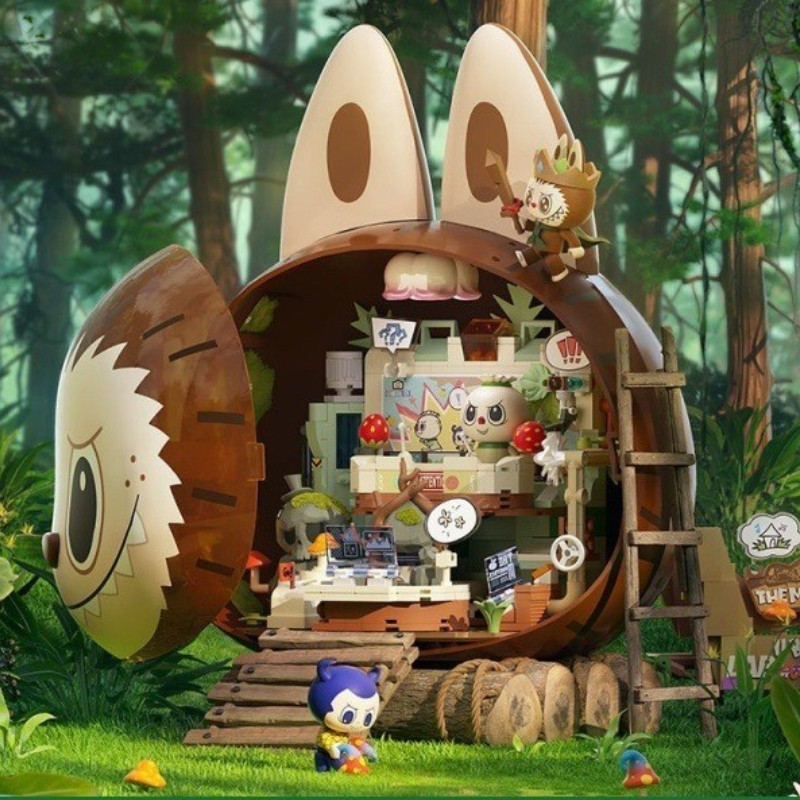 Labubu Labu THEMONSTERS Forest Secret Base labubu Building Blocks ...