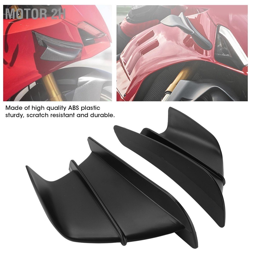 Motor 2H 1 คู่รถจักรยานยนต์ด้านหน้า Winglet Aerodynamic Wing Universal ...