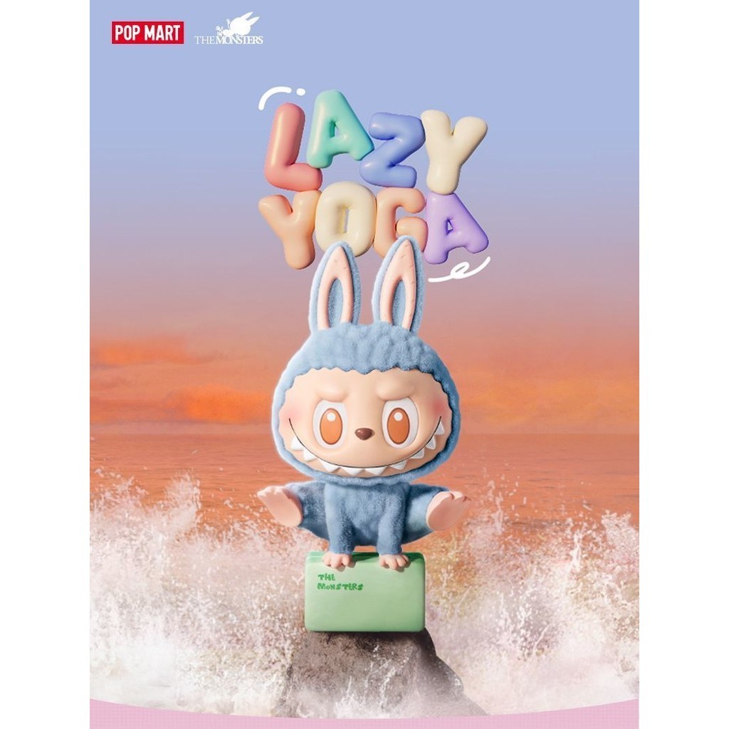 Popmart POPMART THEMONSTERS Lazy Yoga Series รูป Mystery Box Flocking LABUBU Gift P7EV | Shopee ...