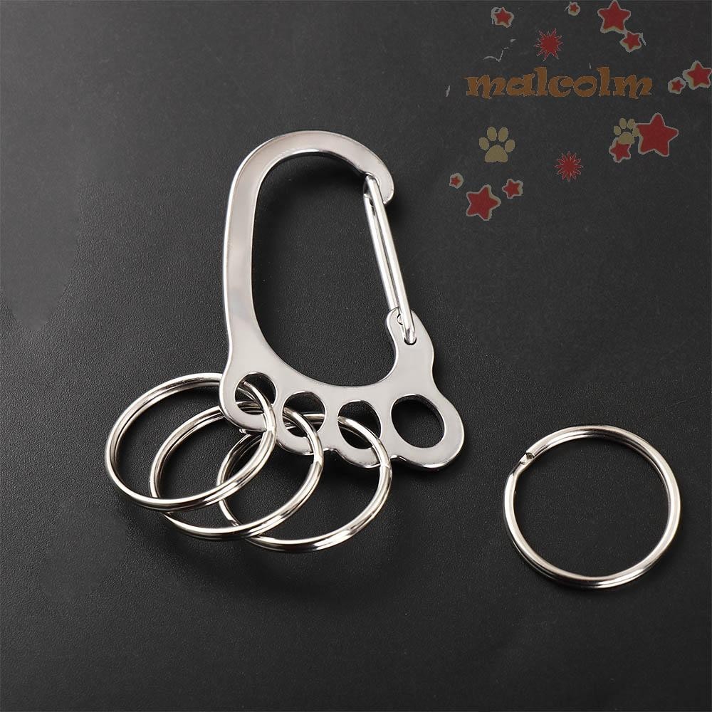 Malcolm Big Feet Key Chain ของขวัญคุณภาพสูง 4 พวงกุญแจเอวแขวนโลหะสีเงิน ...