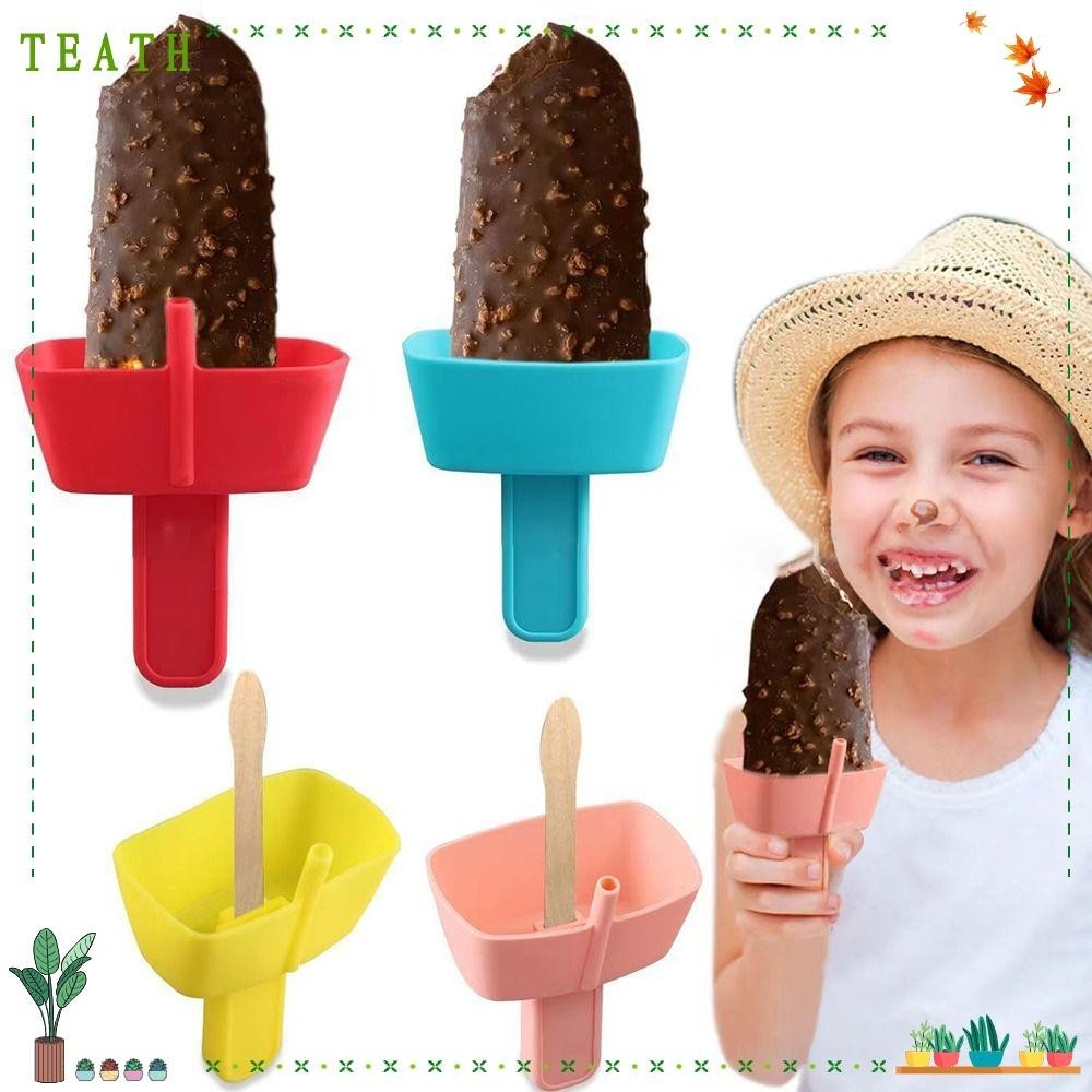 Teath 1/2 ชิ้นหยดหลักฐาน Popsicle Rack, Ice Pop Guard Anti-drip ถาด Ice ...