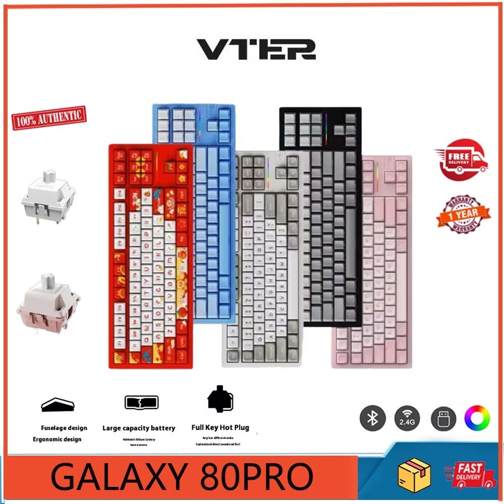 Vter Galaxy 80pro คีย์บอร์ดเชิงกลอลูมิเนียมอัลลอยด์แบบกําหนดเอง, การ ...