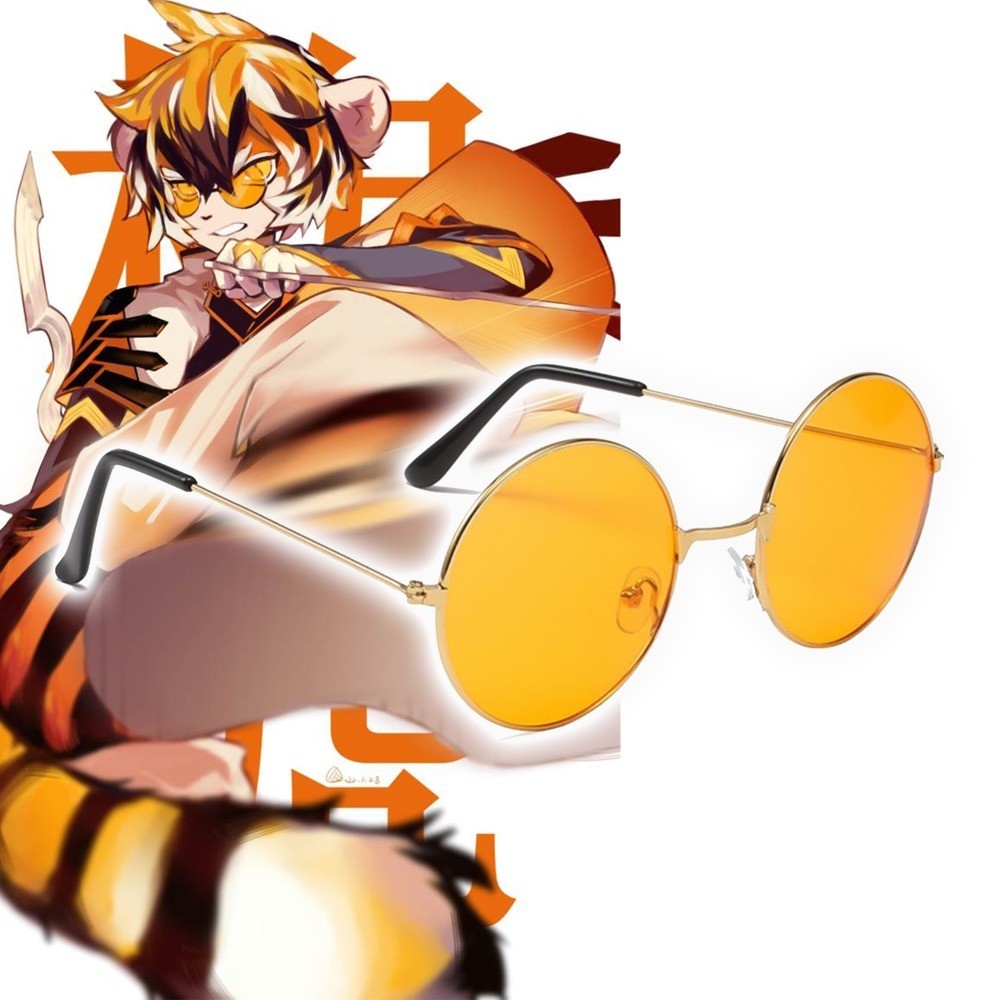 อะนิเมะเกม Arknights แว่นตากันแดด Waai Fu สีส้มรอบกรอบแว่นตาฮาโลวีน ...