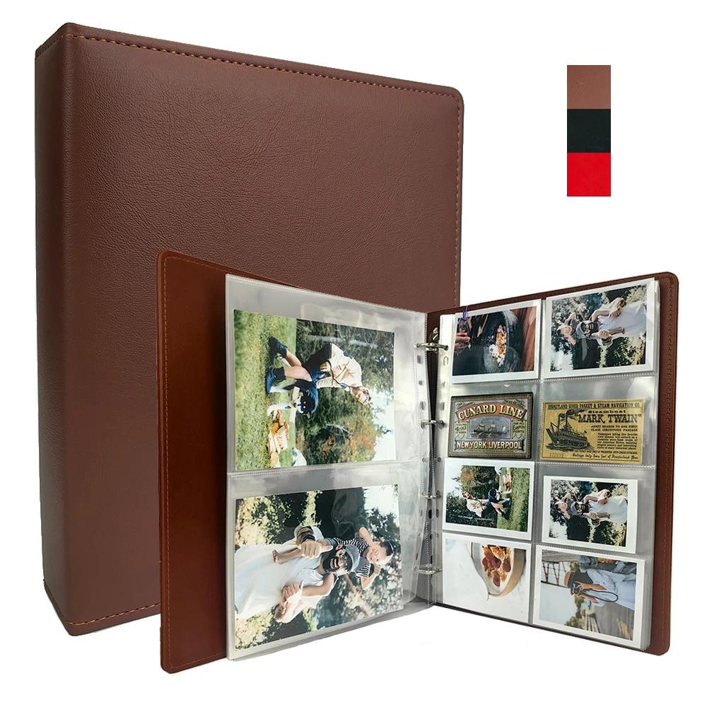 Plrbok A4 4-ring High-end PU Leather Binder เปลี่ยนอัลบั้มรูป Star Card ...