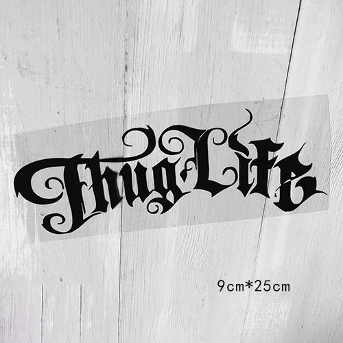 XQ Hollow Car Stickers Thug Life West Coast Bandit Glass Paster ...