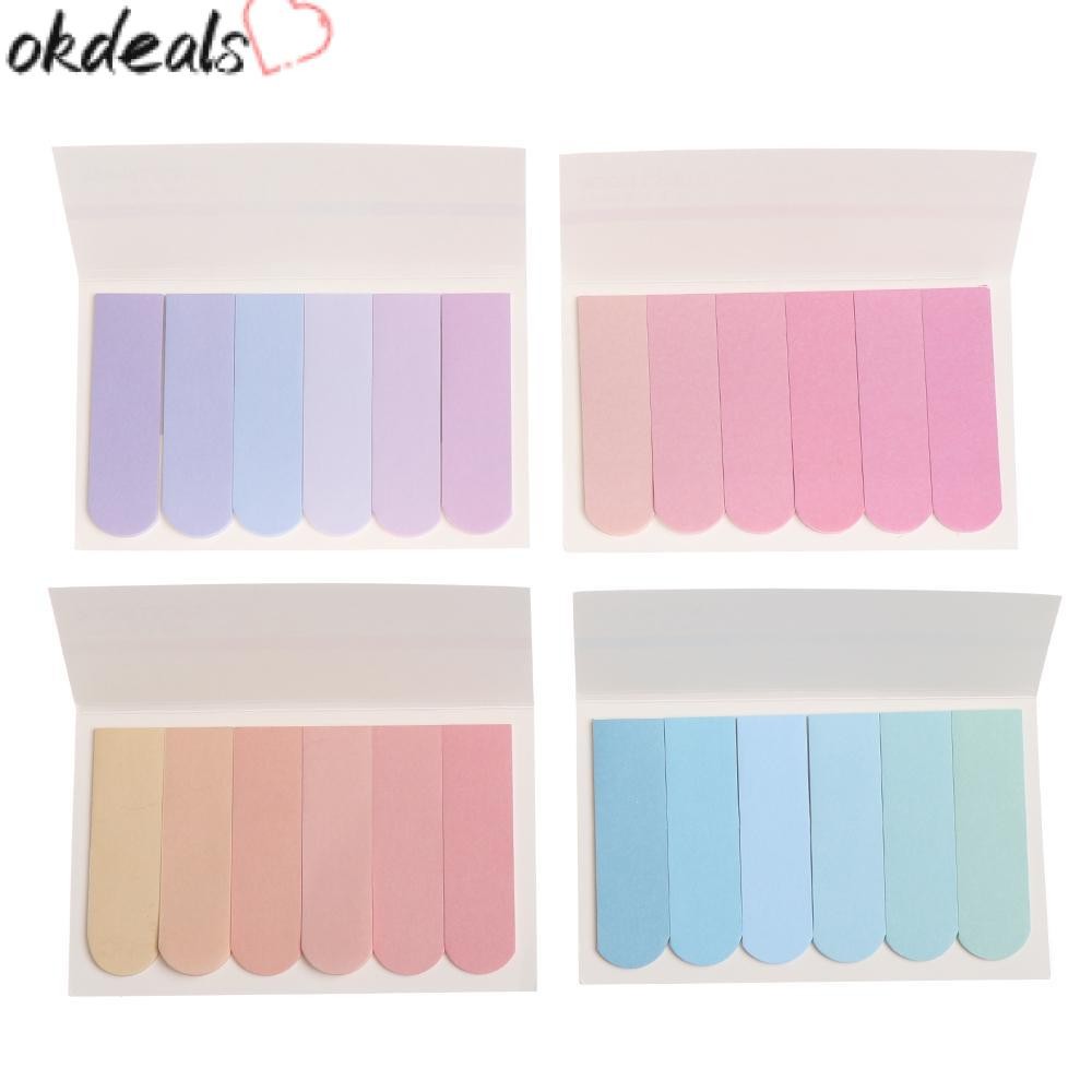 Okdeals 120 แผ่น Sticky Notes แฟชั่น DIY Tab Strip Label Gradual ...
