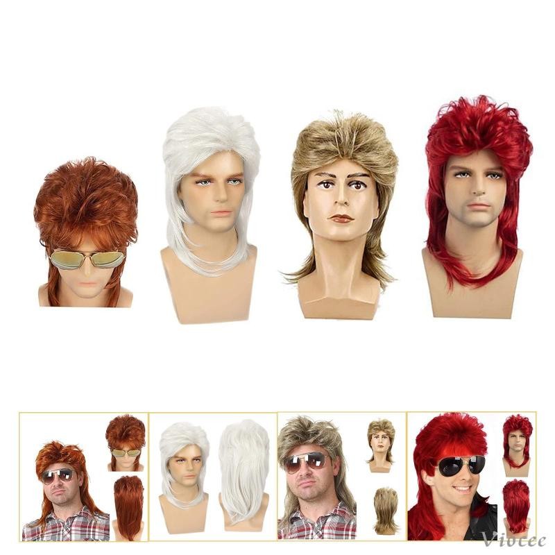 [Viocee] Rocker Disco Synthetic Full Mullet Curly 70S 80S คอสเพลย์ ...