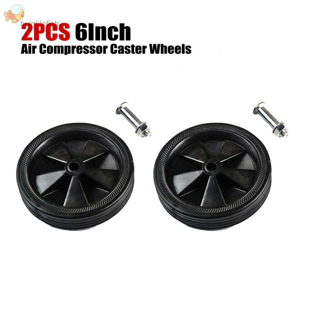 Heavy Duty & Shock Absorbing Air Compressor Caster Wheel Set 6In ...