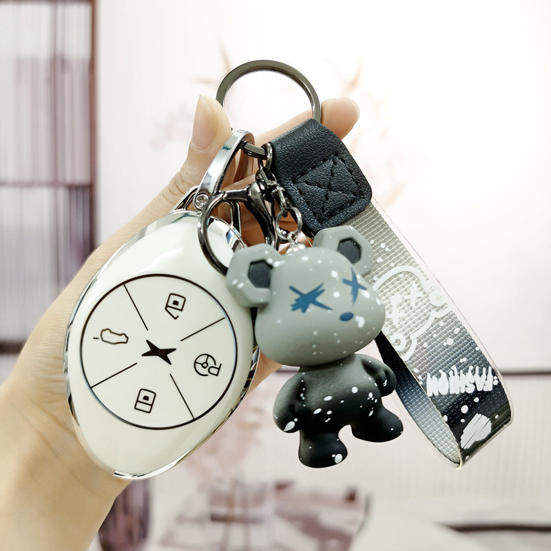 ใช้ได้กับ2021รุ่น Xiaopeng Car G3 P7เคสกุญแจกระเป๋าบุคลิกภาพชายหญิง G3/P7เคสหุ้มทั้งตัวหัวเข็ม ...