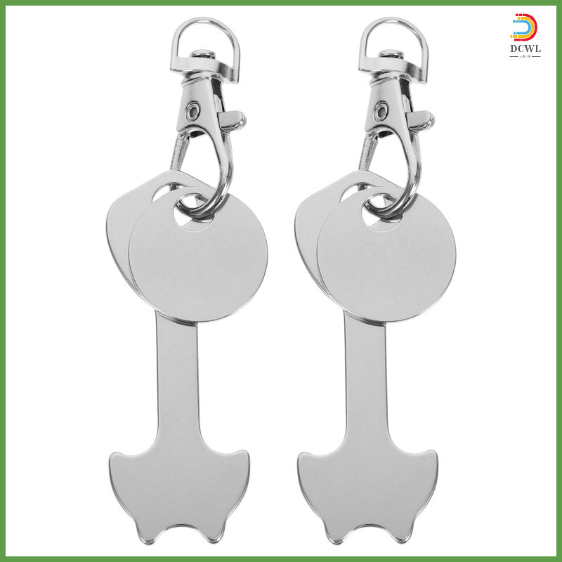 รถเข็น Token Key Fob รถเข็นช้อปปิ้ง Tokens แหวนจี้พวงกุญแจแบบพกพา ...