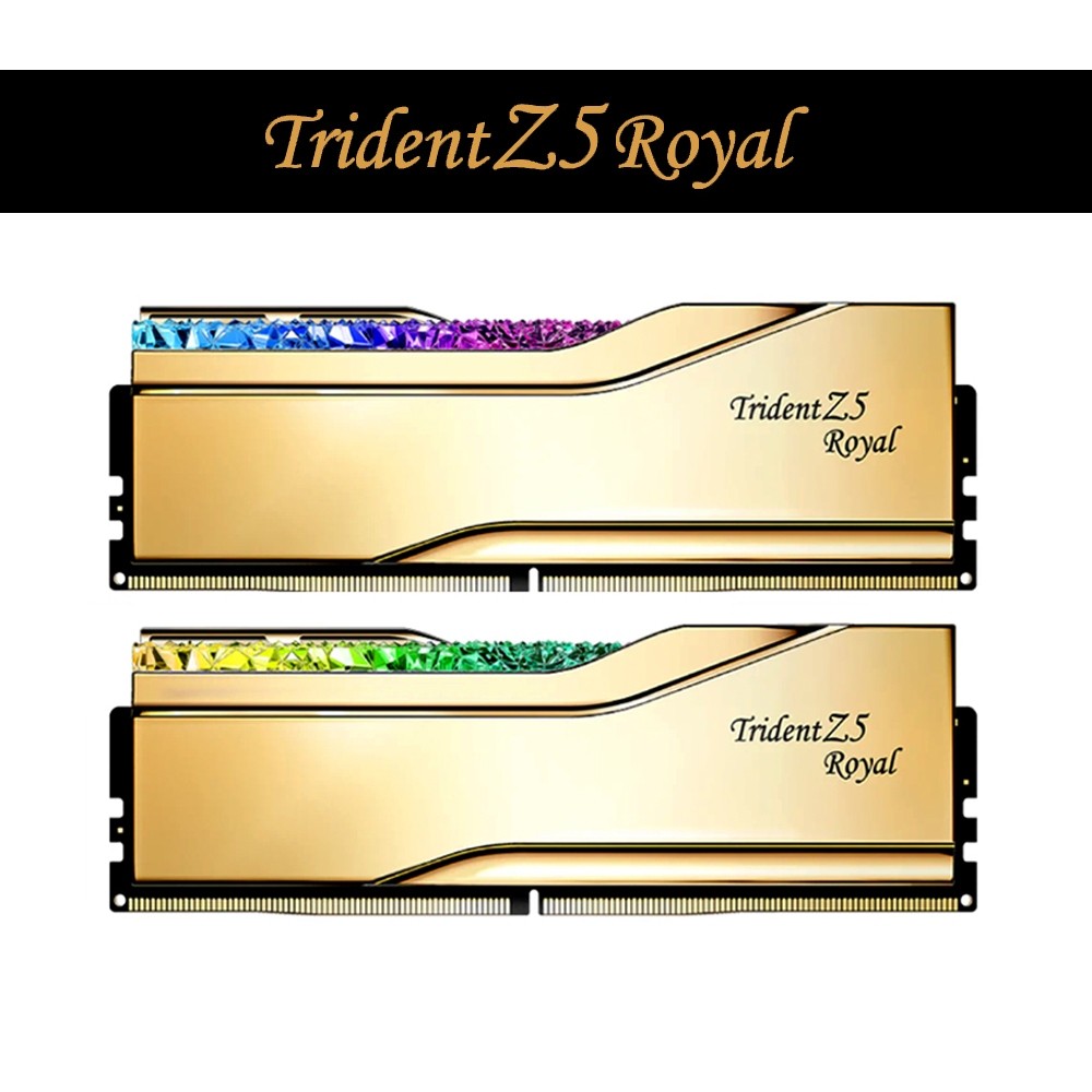 RAM G.SKILL DDR5 48/8400 Trident Z5 Royal RGB Gold (F5-8400J4052G24GX2 ...