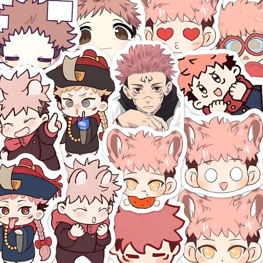 [MC] สติ๊กเกอร์ Jujutsu Kaisen (64 แผ่น) Itadori Yuji Ryomen Sukuna สะกดต่อสู้อะนิเมะสติกเกอร์ ...