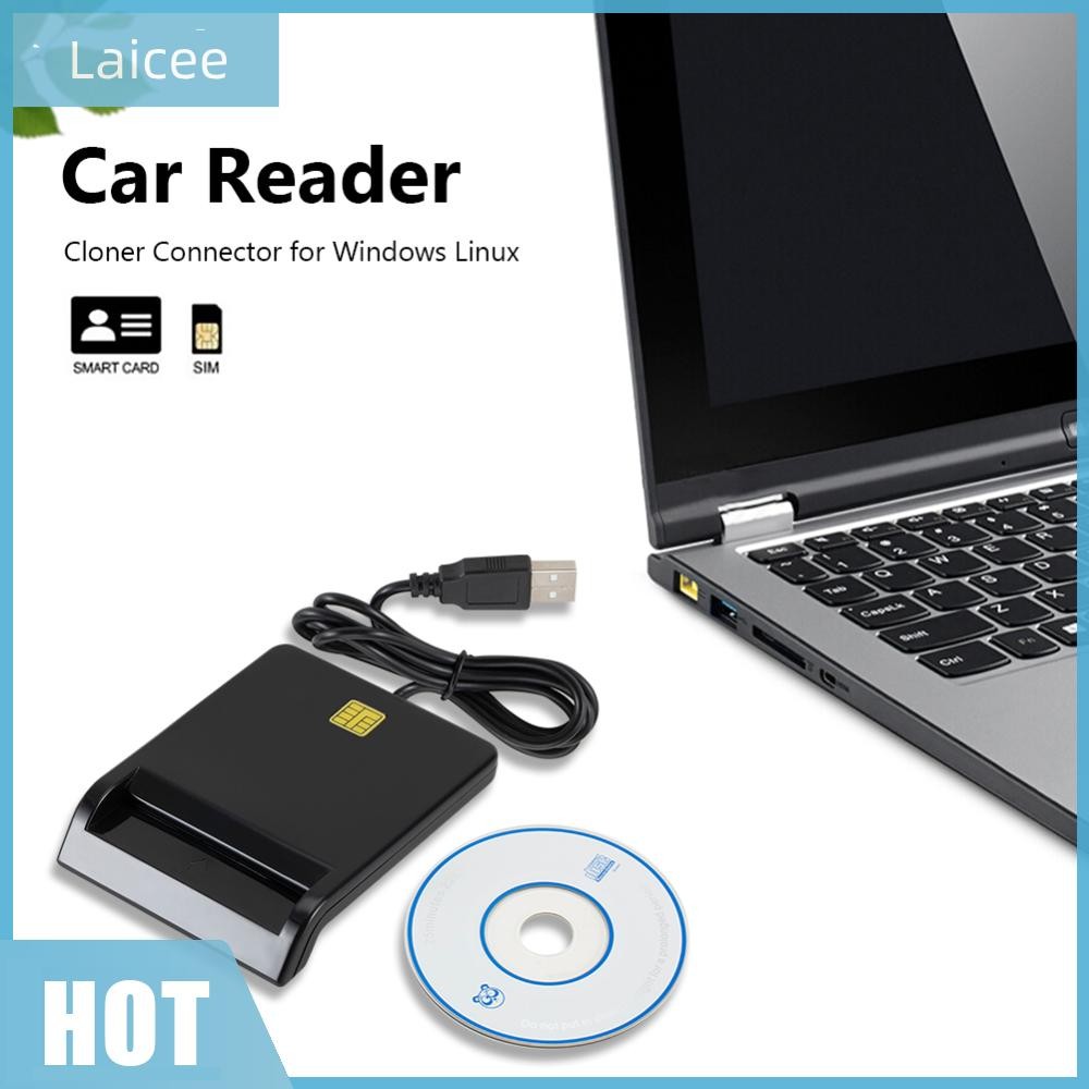 [Laicee.th] เครื่องอ่านการ์ดอัจฉริยะ USB DNIE ATM CAC IC ID เครื่องอ่านซิมการ์ดสําหรับ Windows ...