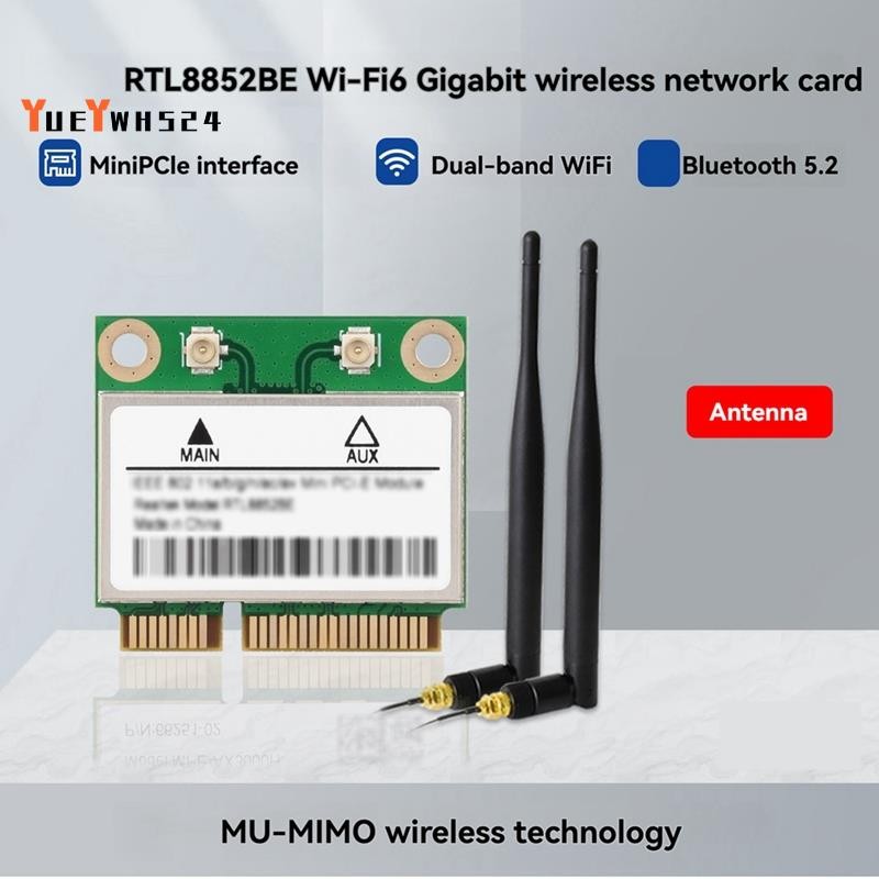 RTL8852BE 802.11AX Standard Wifi 6 การ์ด Gigabit Dual-Band อะแดปเตอร์ ...