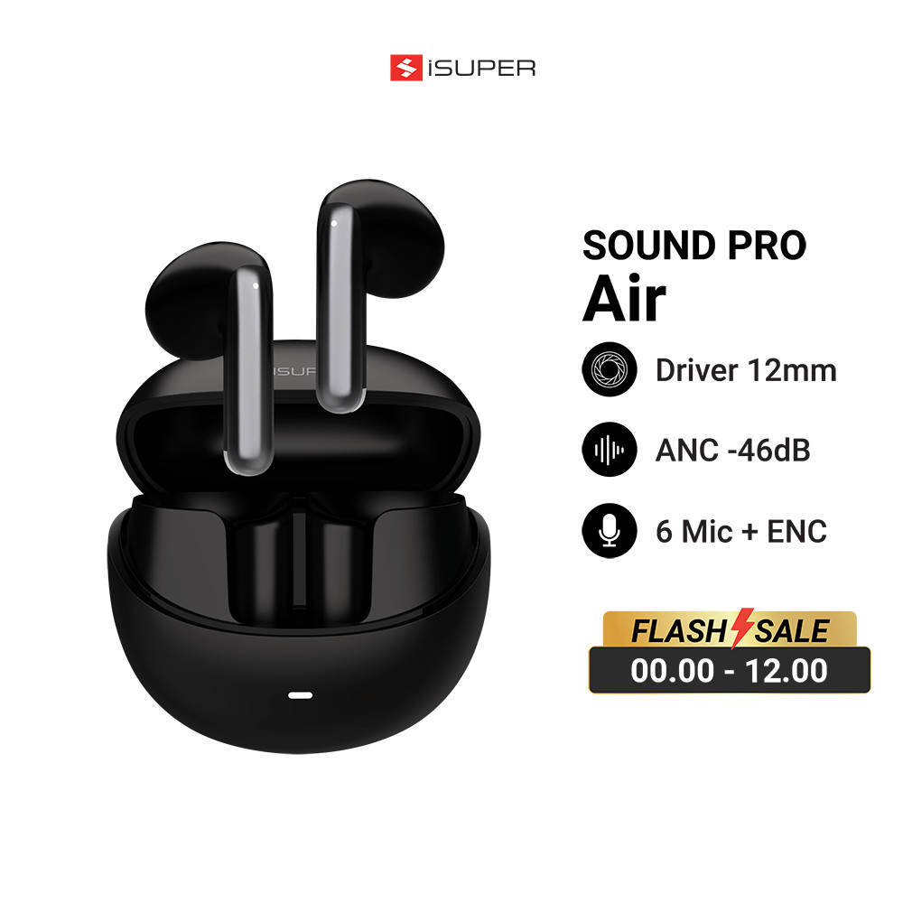 [ลดเหลือ 1019] iSuper SOUND PRO Air หูฟังไร้สาย ตัดเสียงรบกวน Bluetooth ...