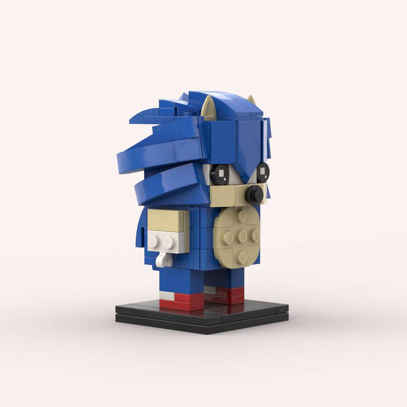 คลาสสิกเกม Sonic ตัวเลขอิฐ Soniced Moc Brickheadz DIY Building Blocks ...